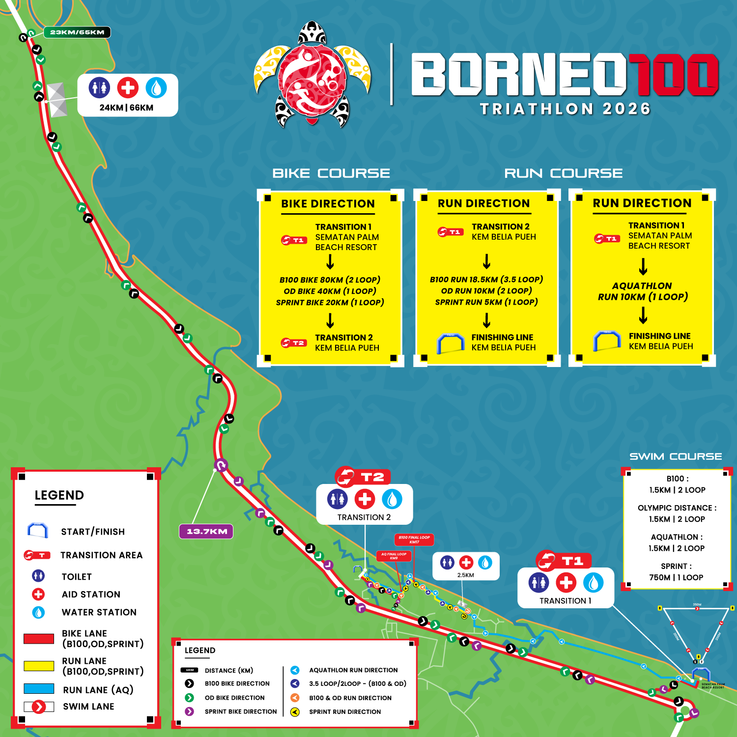 Course Overview – BORNEO100 – Triathlon