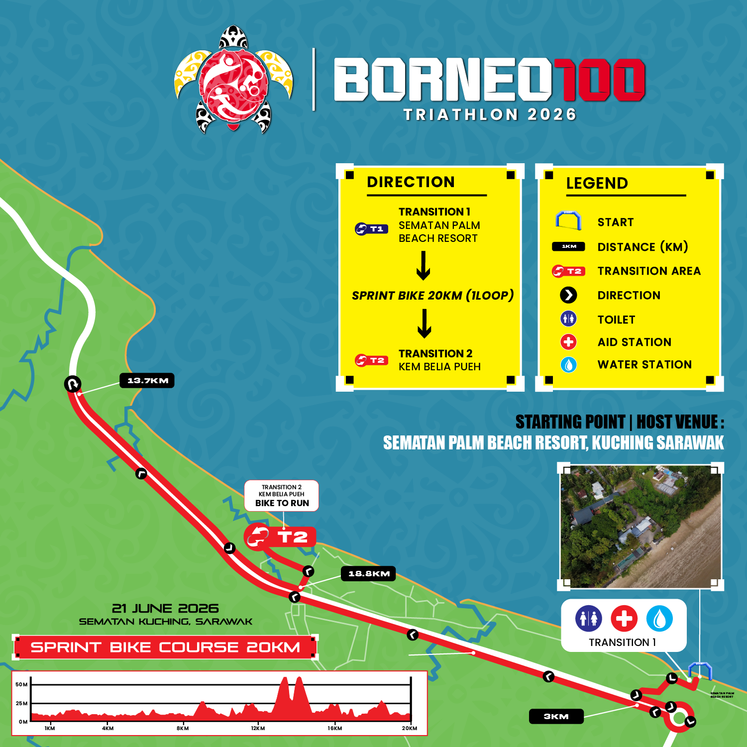 Course Overview – BORNEO100 – Triathlon